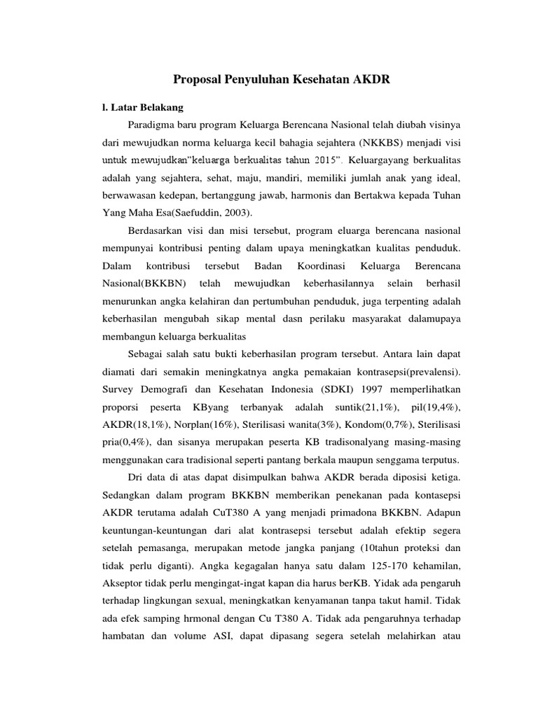 Penyuluhan AKDR untuk Pasutri | PDF | Kesehatan Holistik