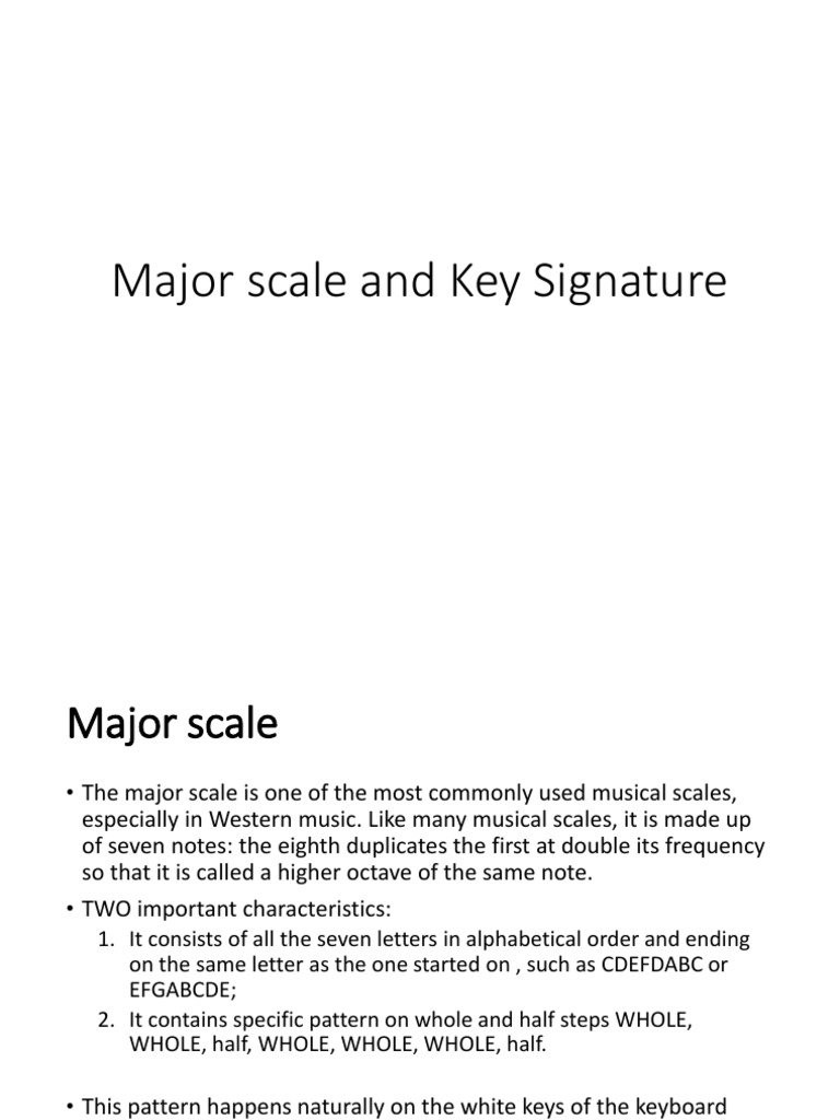 Major Scale and Key Signature | PDF | Musical Scales | Musicology