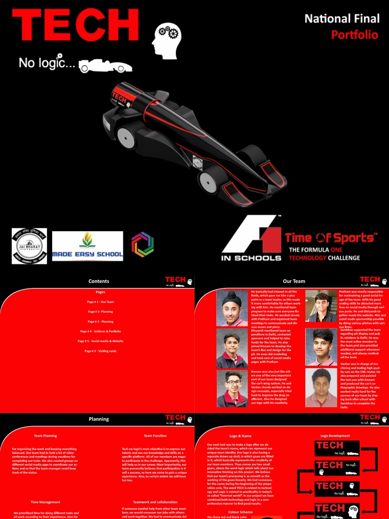 F1 in Schools Team Portfolio Overview | PDF | Social Media | Popular ...