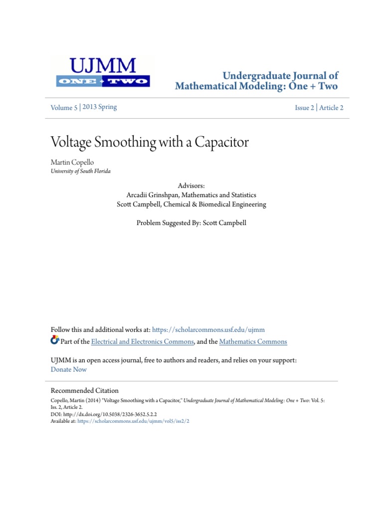 Voltage Smoothing With A Capacitor | PDF | Rectifier | Capacitor