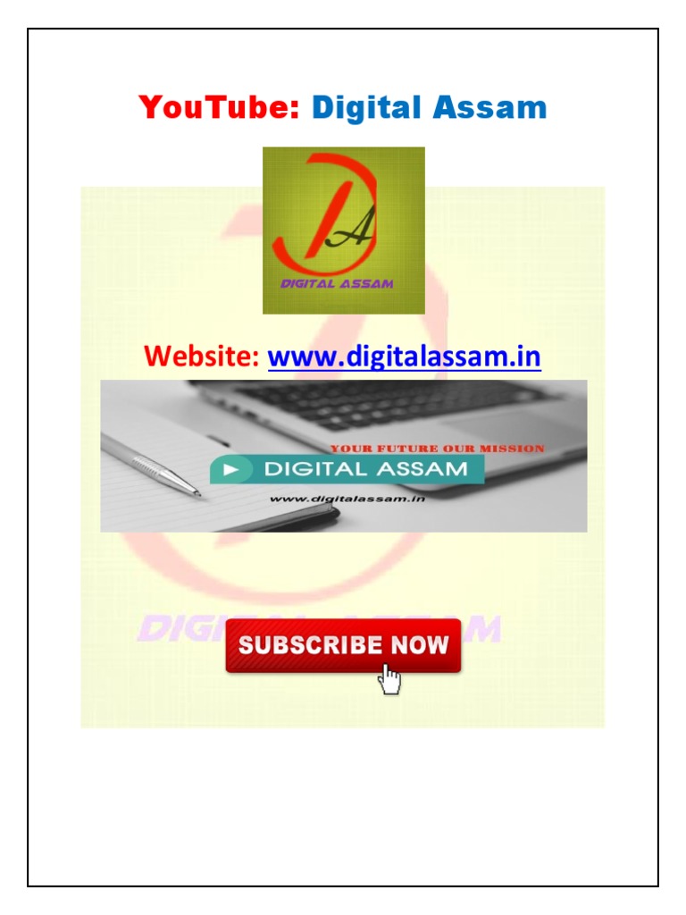 Youtube:: Digital Assam | PDF