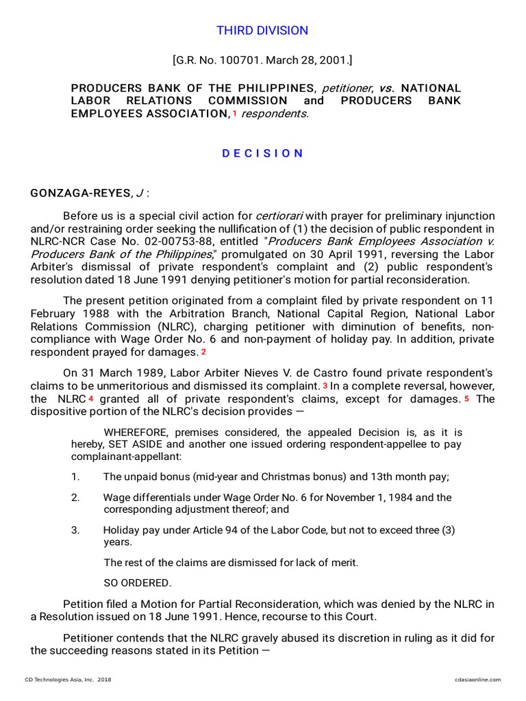 Producers Bank V National | PDF | Salary | Overtime