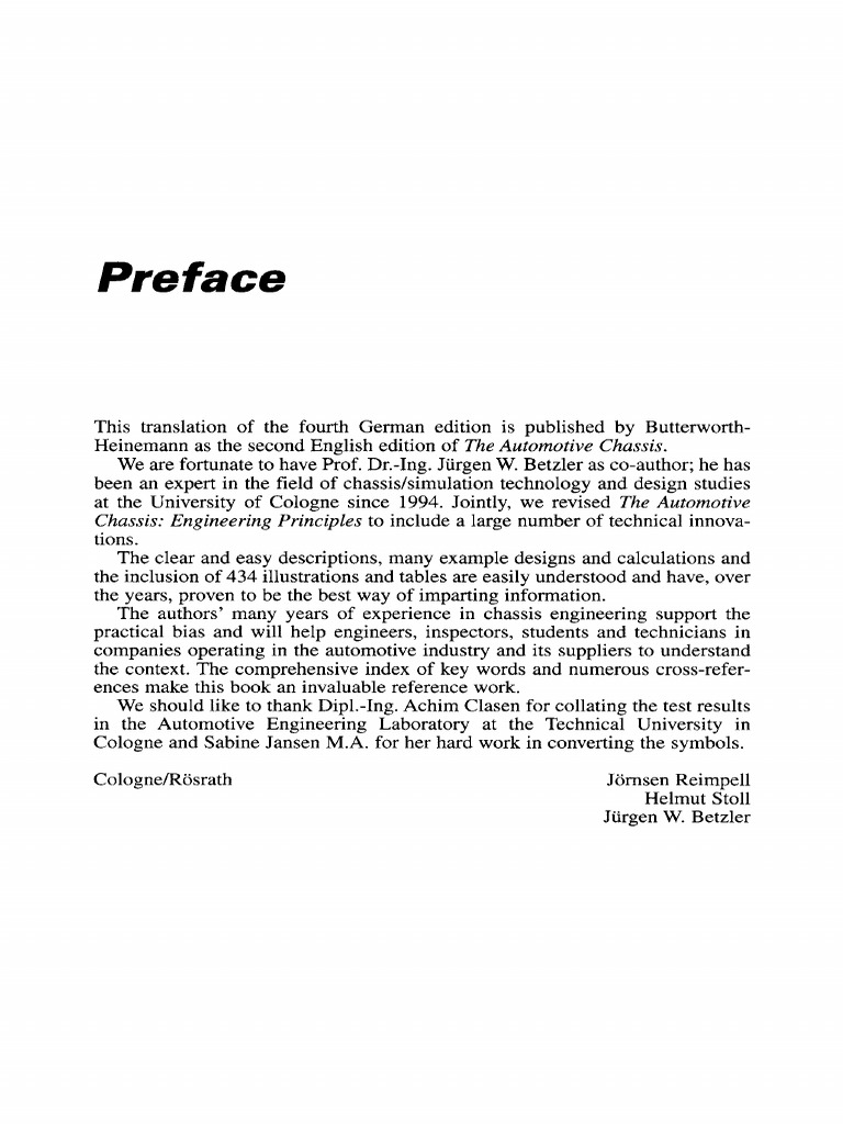 Preface 2001 The Automotive Chassis | PDF | Foreign Language Studies