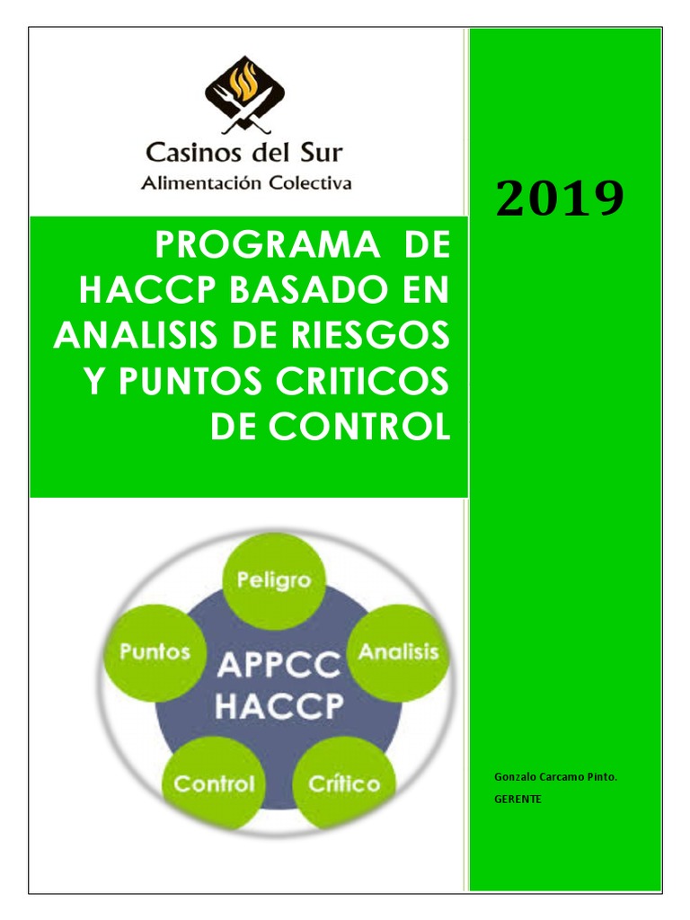 Resumen Haccp Basado en Analsis de Riesgos y Puntos Criticos de Control | PDF | Análisis de ...