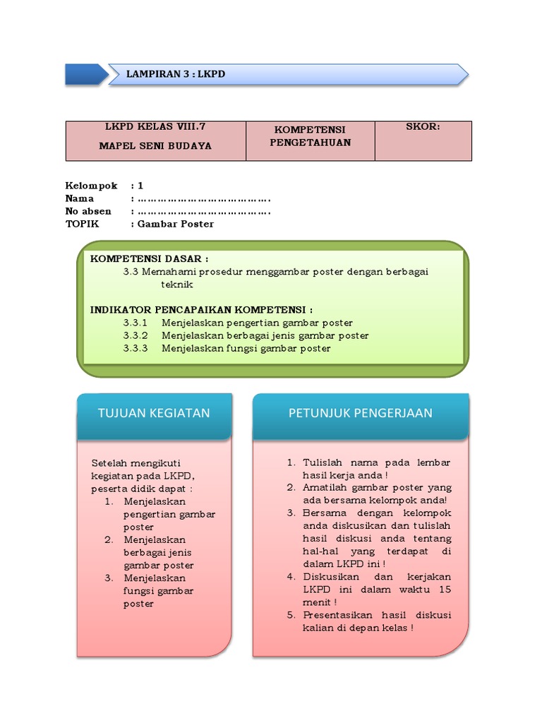 LKPD | PDF | Game & Aktivitas | Seni