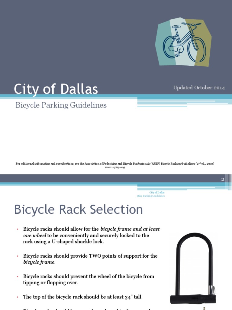 City of Dallas Bicycle Facilities | PDF | Parking | Outdoor Recreation
