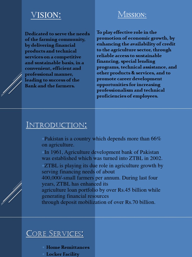 ZTBL Presentation | PDF | Banks | Communication