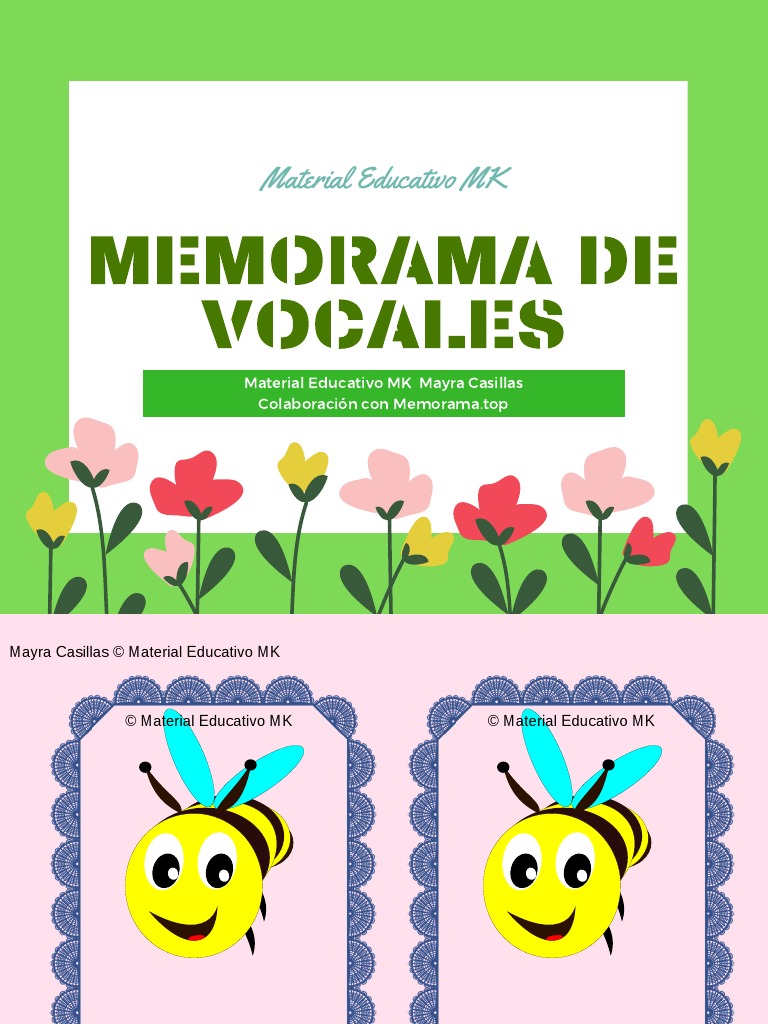 Memorama de Vocales para Imprimir | PDF