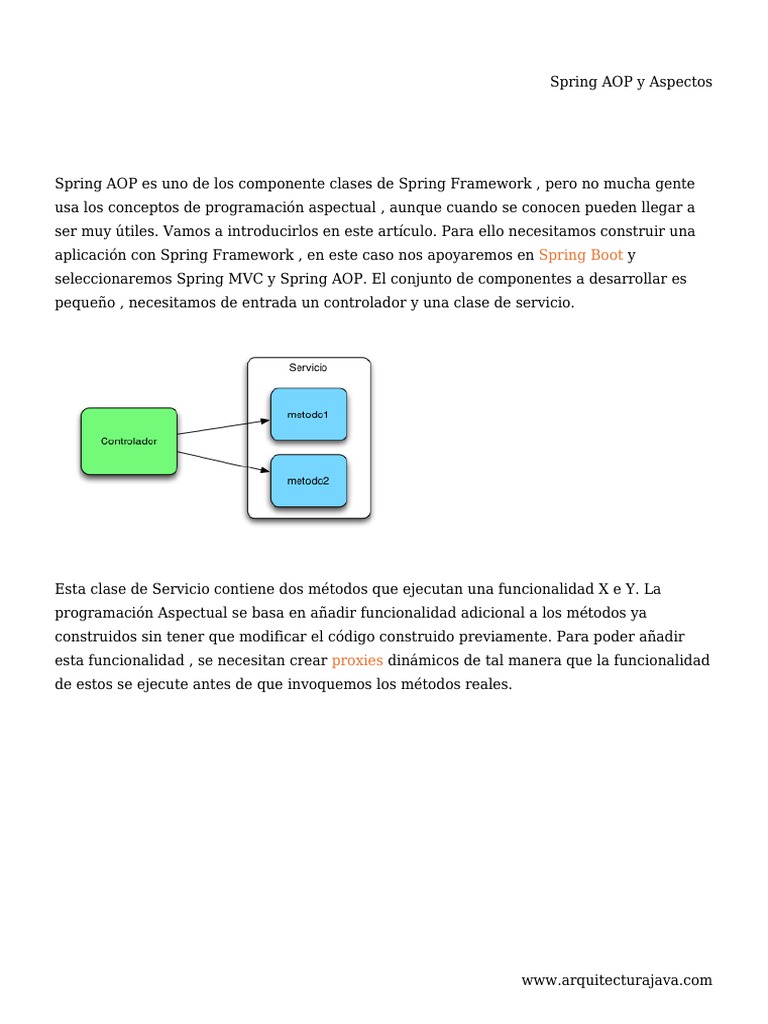 Spring AOP y Aspectos | PDF | Spring Framework | Marco de software