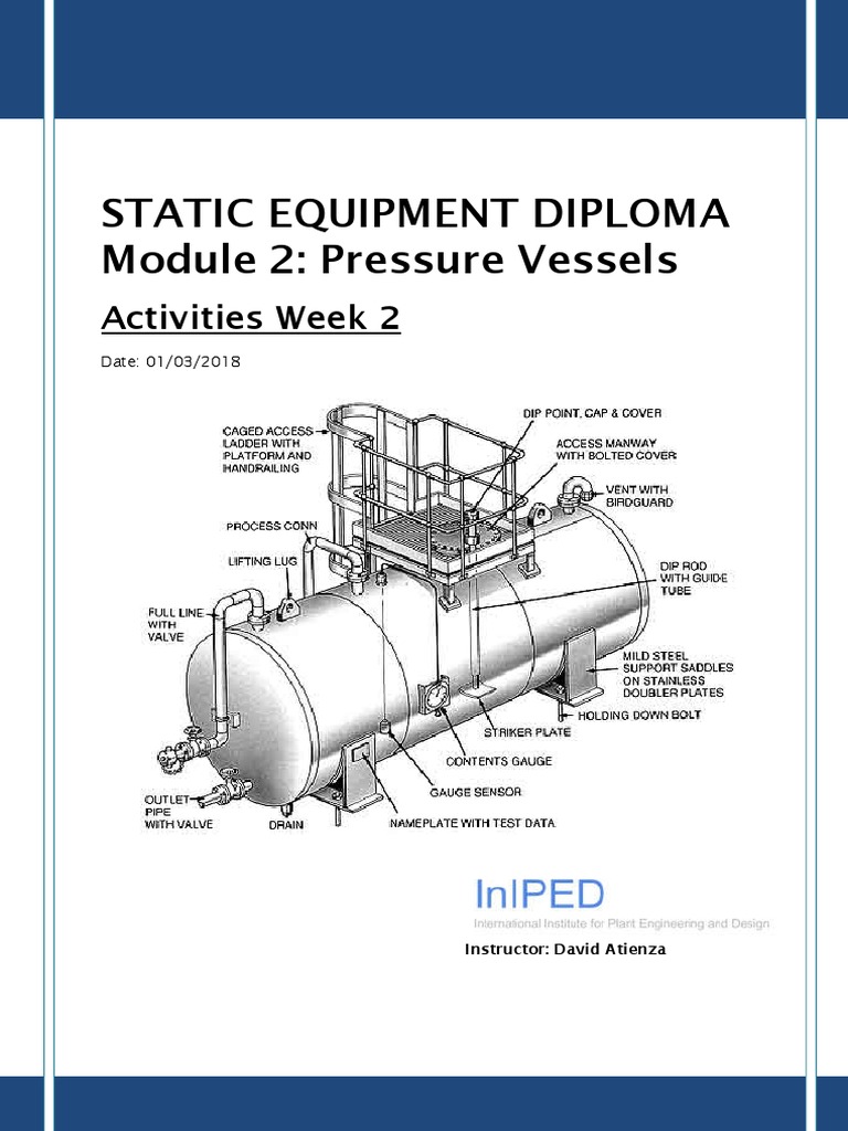 Static Equipment Diploma Module 2: Pressure Vessels: Activities Week 2 ...