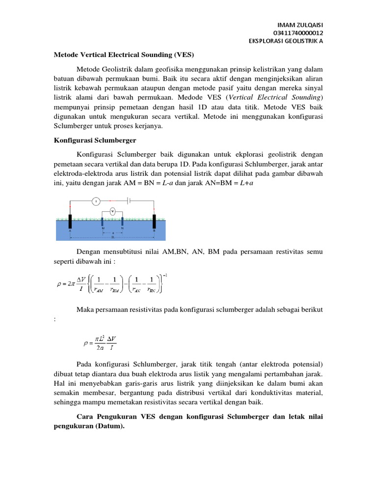 Metode Vertical Electrical Sounding Mba Nawang | PDF