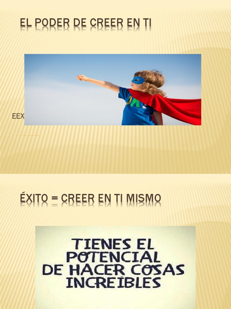 El Poder de Creer en Ti | PDF