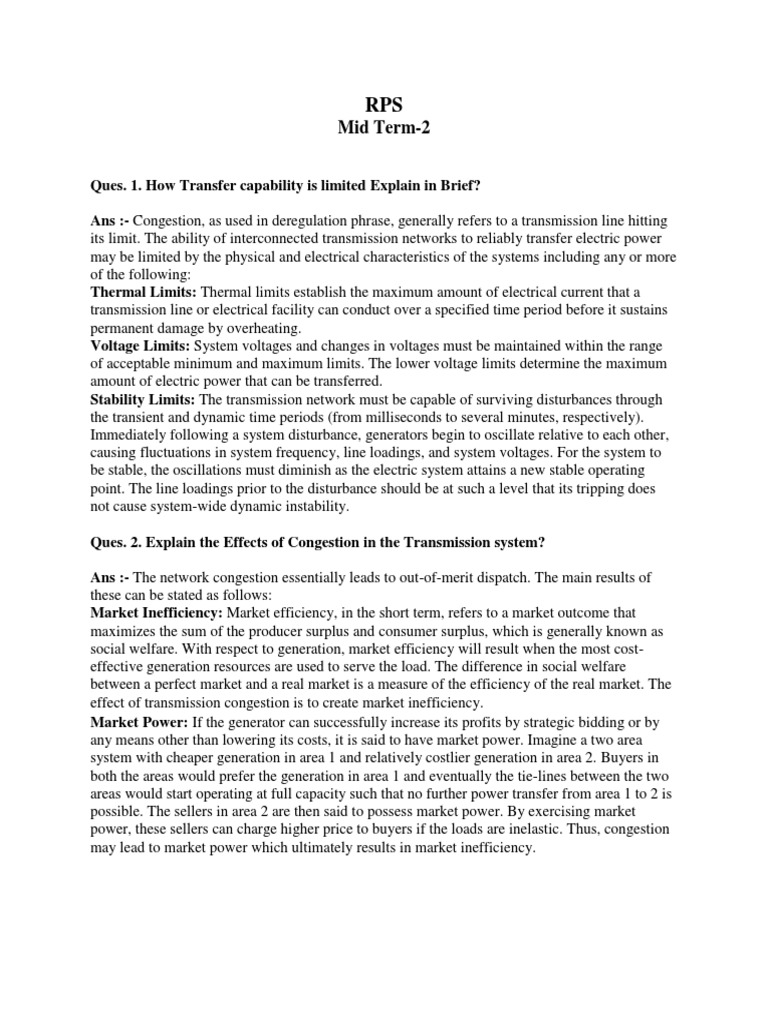 Restructured Power System | PDF | Electric Power Transmission ...