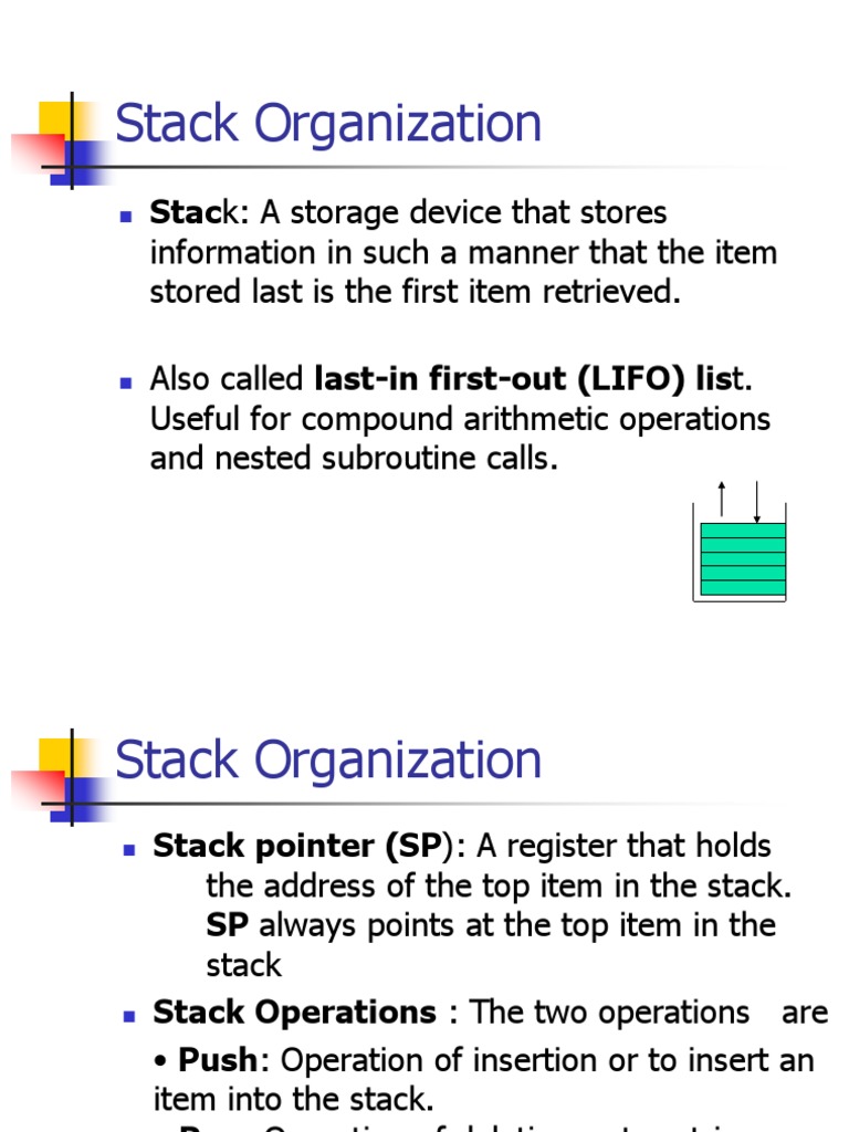 Understanding Stack Organization in Computing | PDF | Teaching Methods ...