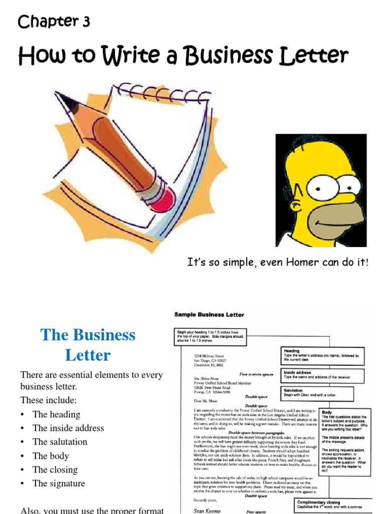 Chapter3 How To Write A Business Letter | PDF | Paragraph