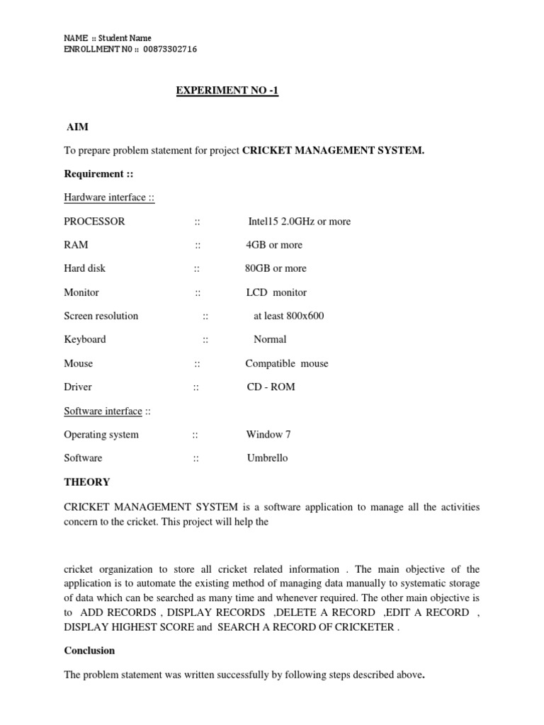 Cricket Management System Guide | PDF | Databases | Operating System