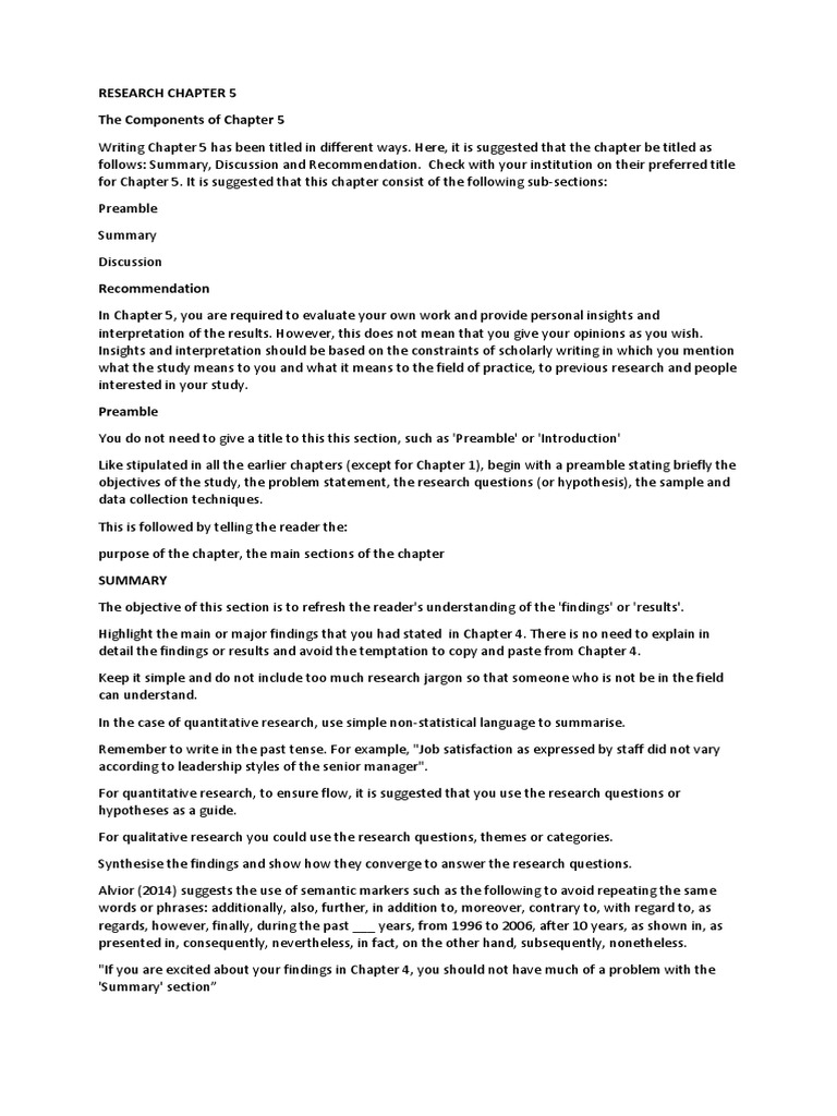 Research Chapter 5 | PDF | Leadership | Scientific Method