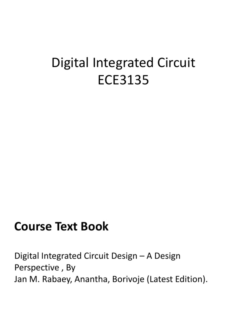 Digital Integrated Circuit | PDF | Integrated Circuit | Electronic Circuits