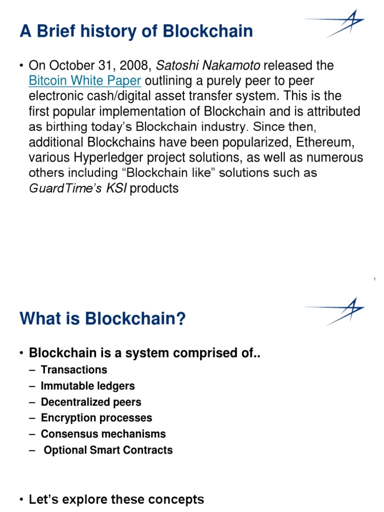 A Brief History of Blockchain: Bitcoin White Paper | PDF | Information ...