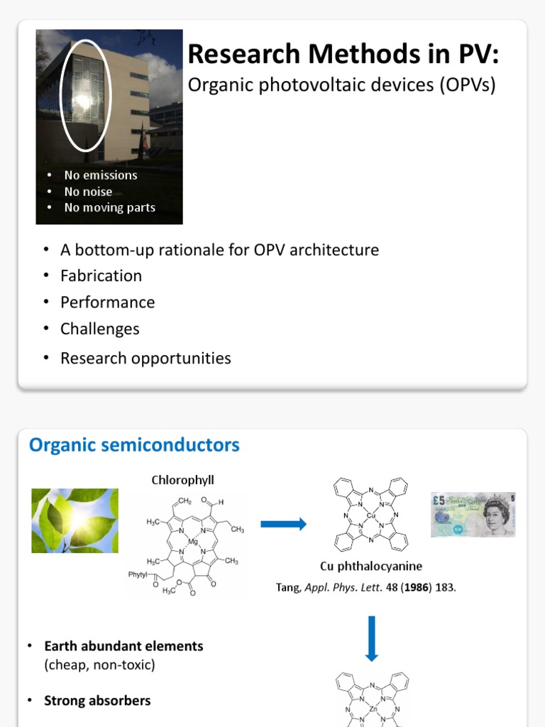Organic Photovoltaic Devices | PDF | Heterojunction | Photovoltaics