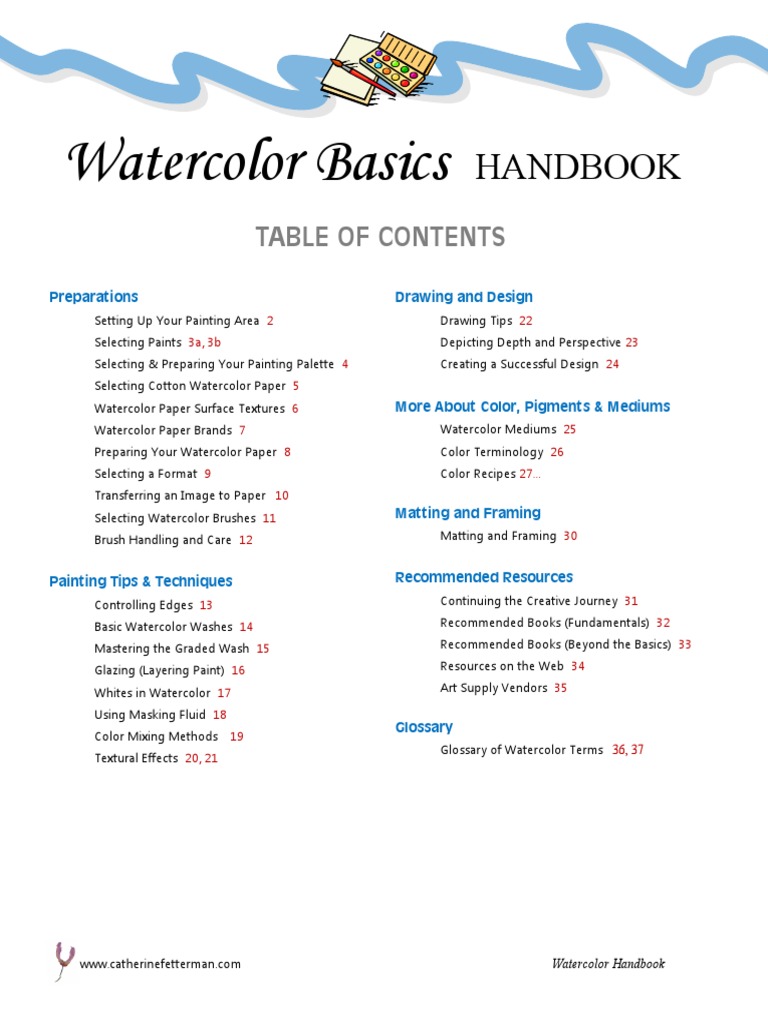 Watercolor Handbook PDF | PDF | Watercolor Painting | Paintings