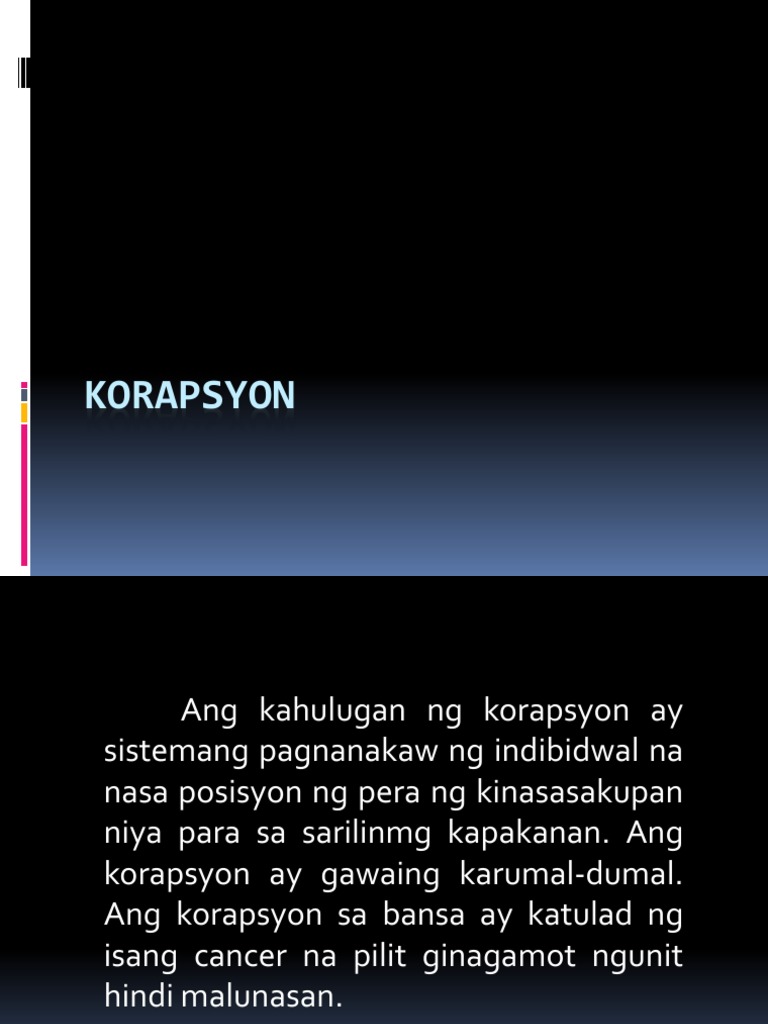 KORAPSYON | PDF