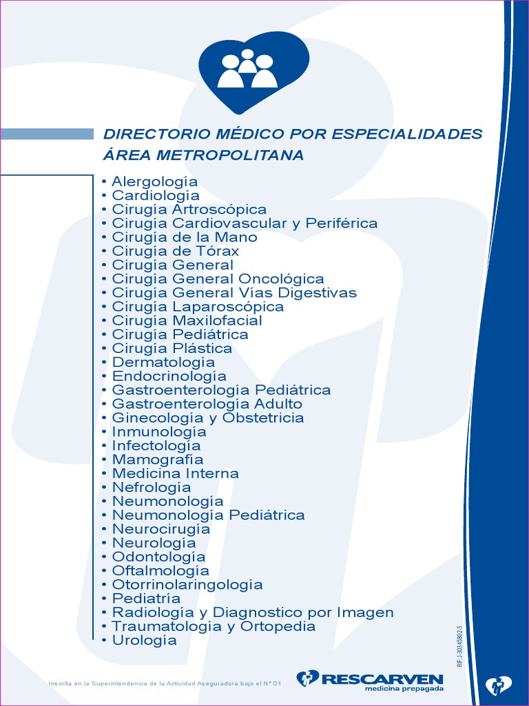 Directorio Médico Especialidades Caracas | PDF | Medicina ...