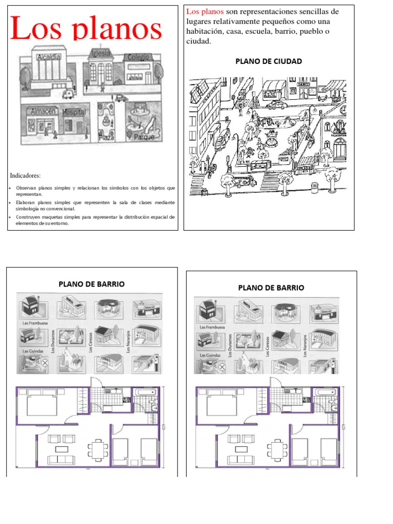 Planos y símbolos para niños | PDF