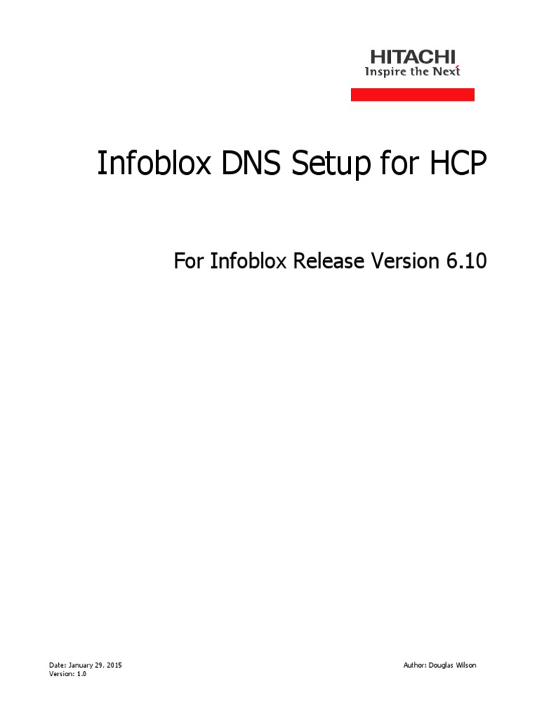 Infoblox DNS Setup Guide for HCP | PDF | Domain Name System | Internet ...