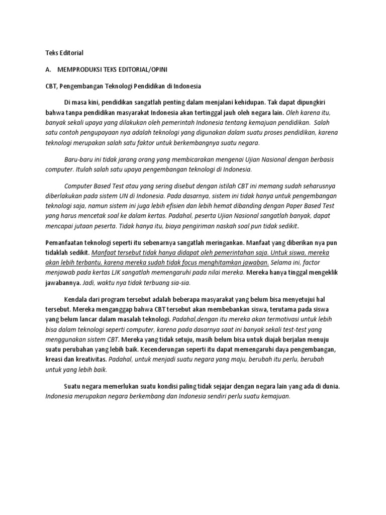 Teks Editorial | PDF