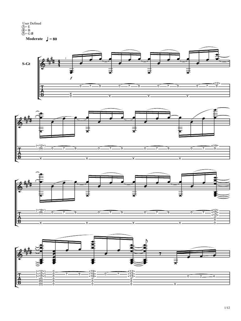 Music Notation and Chord Chart | PDF