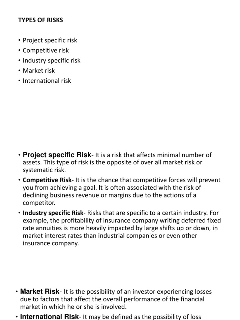 Competitive and Industry Specific Risks | PDF