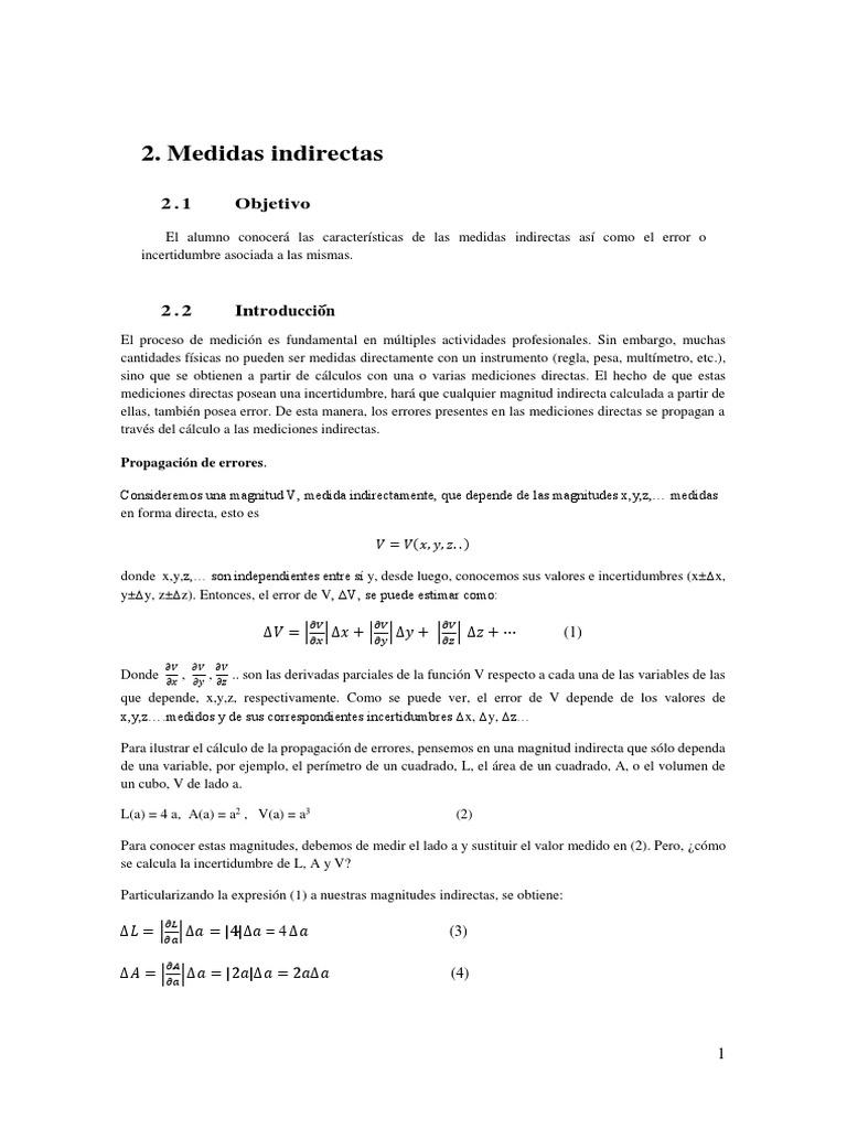 2.medidas Indirectas | PDF | Medición | Física