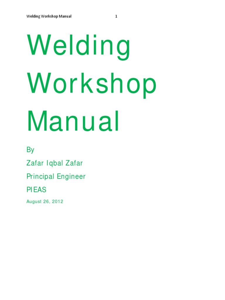 Welding Workshop Manual | PDF | Welding | Construction