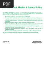 Sample First Aid Policy | PDF | First Aid | Occupational Safety And Health