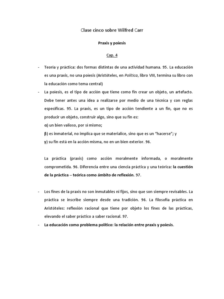 Clase Cinco Sobre Wilfred Carr | PDF