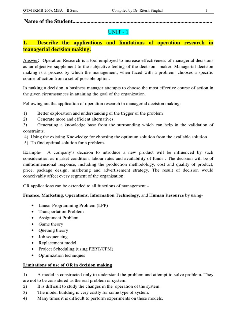 QTM-Theory Questions & Answers - New | PDF | Maxima And Minima ...