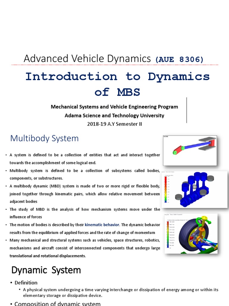 Multibody Dynamics in Vehicle Engineering | PDF | Torque | Angular Momentum