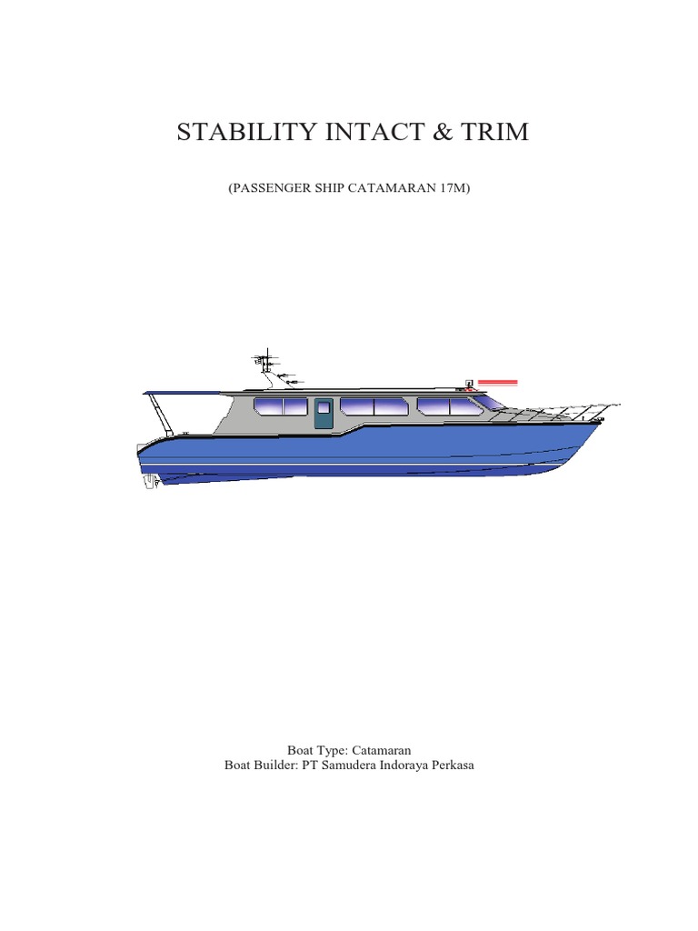 Sample - Catamaran Trim & Stability Booklet | PDF | Water Transport ...