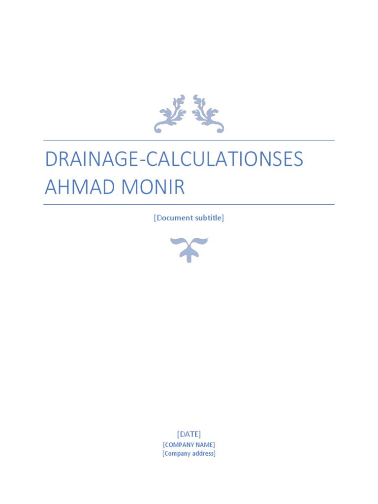 Drainage-Calculations Data Use | PDF | Page Layout | Graphics