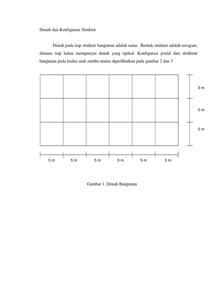 Denah Dan Konfigurasi Struktur | PDF