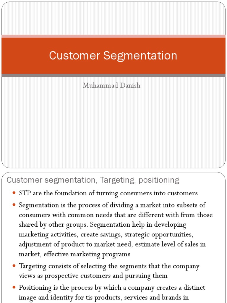 Customer Segmentation: Muhammad Danish | PDF | Market Segmentation ...