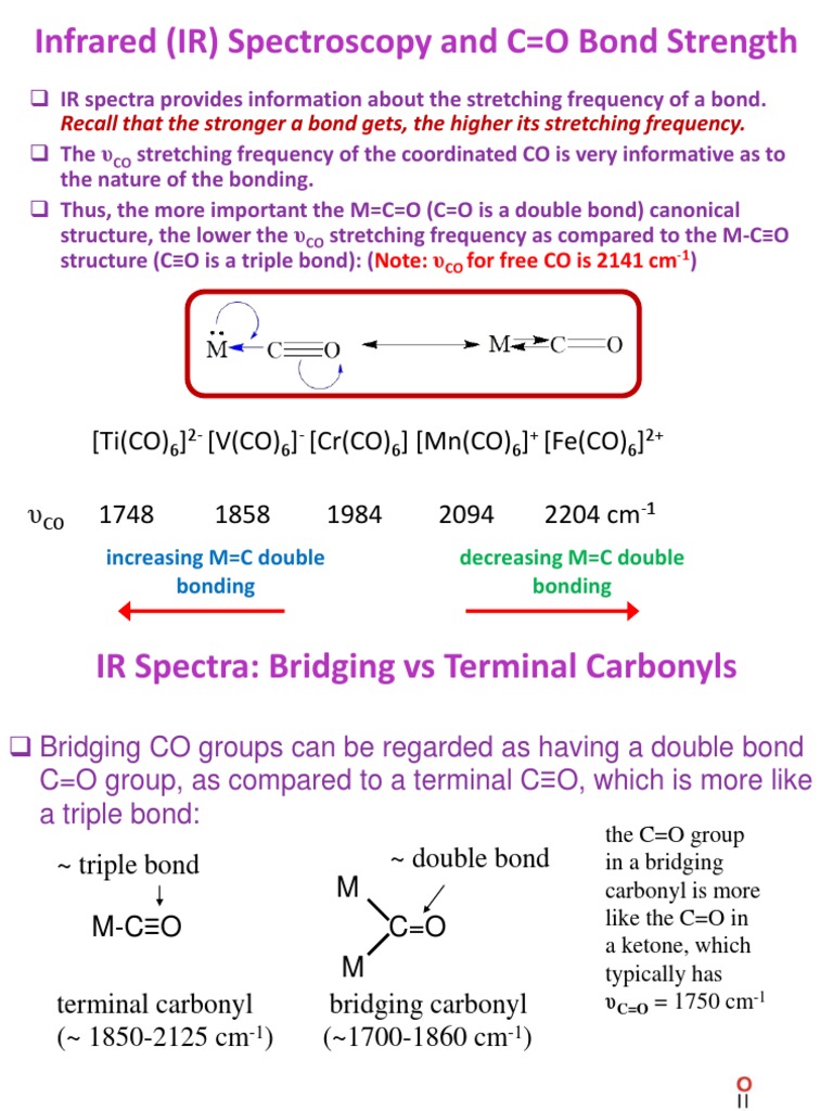 IR Spectroscopy of Carbonyl Bonds | PDF | Catalysis | Chemical Reactions
