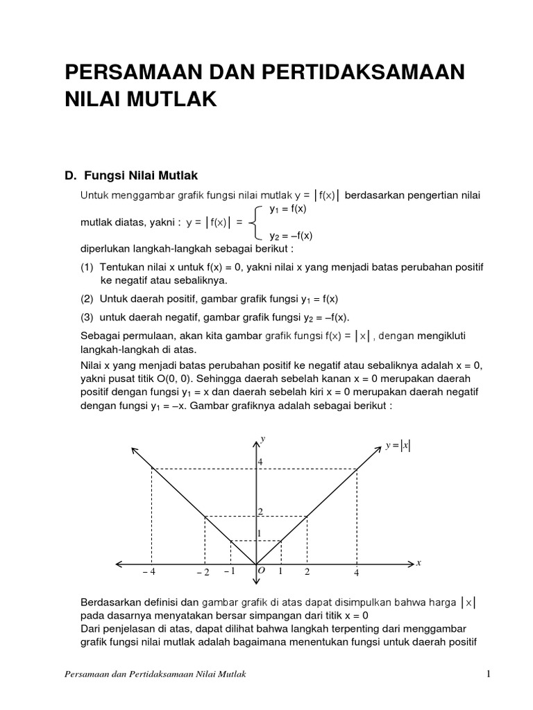 Fungsi Nilai Mutlak | PDF