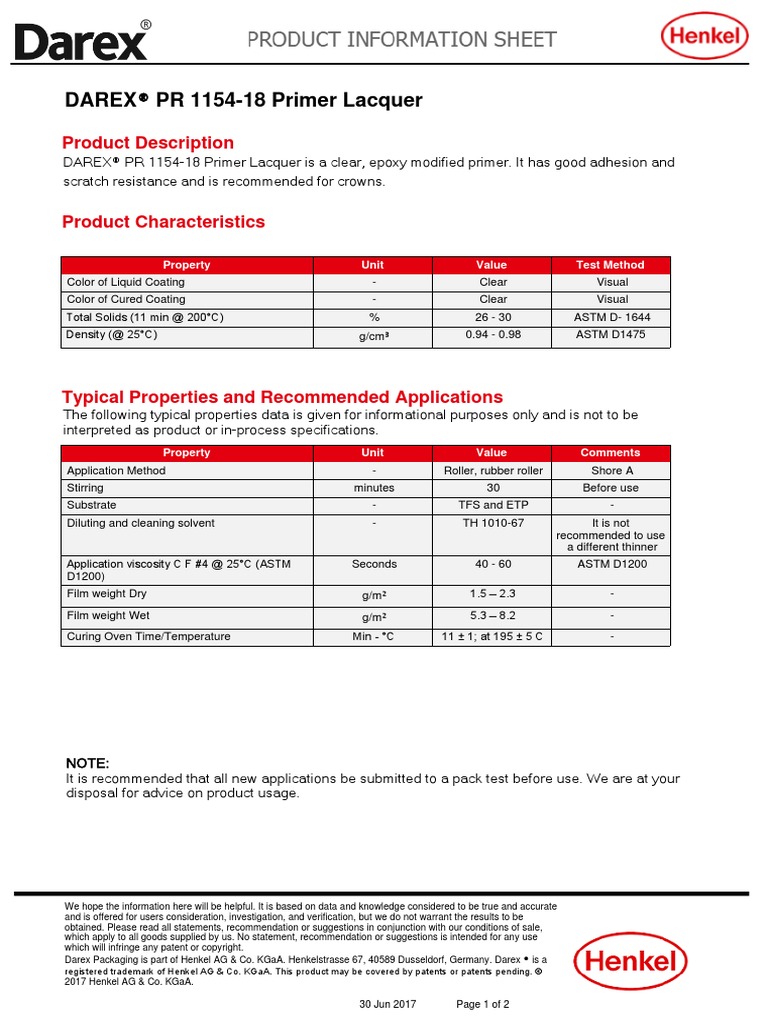 PI2076 - Coatings - DAREX® PR 1154-18 Primer Lacquer - LA - TTavares ...