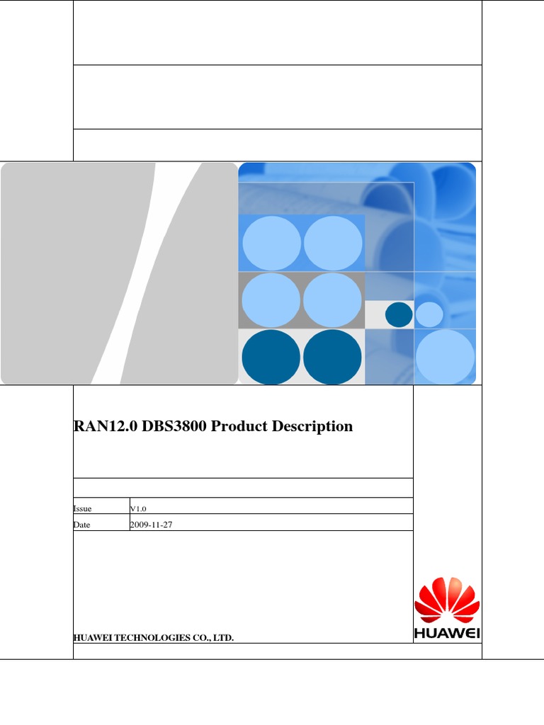 RAN12.0 DBS3800 Product Description: Huawei Technologies Co., LTD | PDF ...