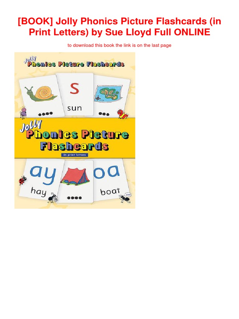 Book Jolly Phonics Picture Flashcards in Print Letters by Sue Lloyd ...
