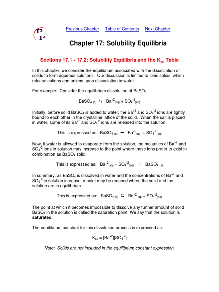 Solubility Equilibria | PDF | Chemical Equilibrium | Carbonate