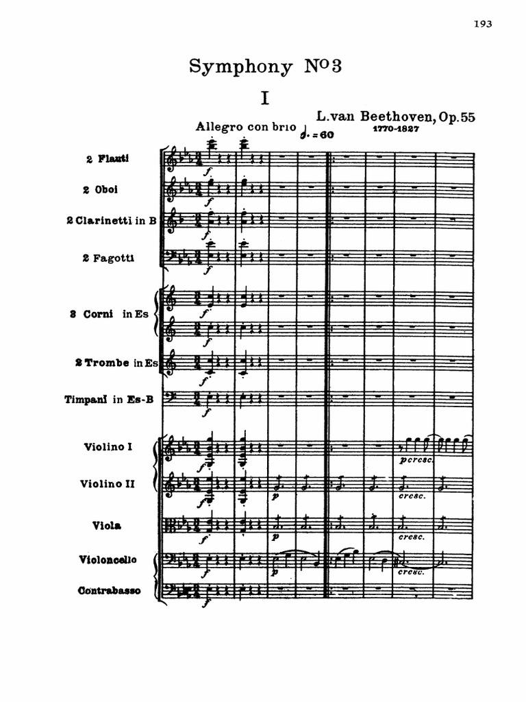 IMSLP13850-Beethoven - Symphony No.3, Mvt.I (Ed. Unger) PDF | PDF
