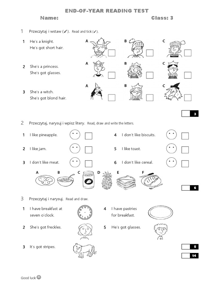 End-of-Year Reading Test for Grade 3 | PDF | Self-Improvement
